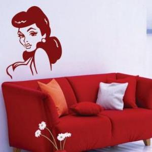 Retro Pin Up Girl Version 102 Wall Decal Sticker on Luulla