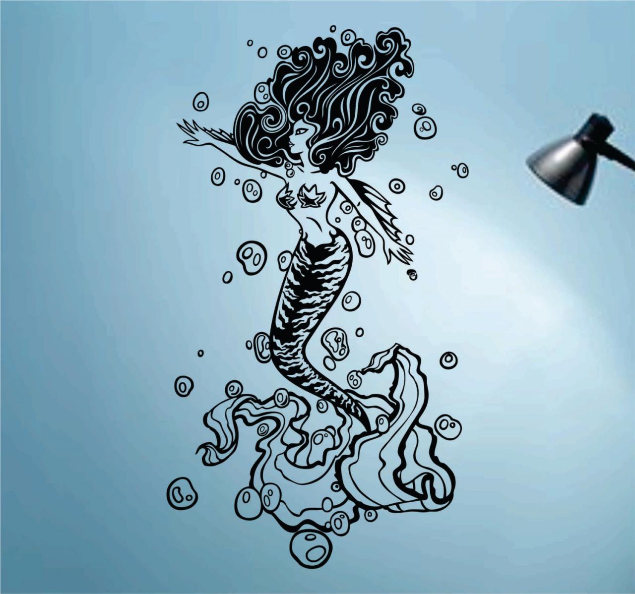 Mermaid Version 102 Vinyl Wall Decal Sticker Decal Stickers Mermaids ...