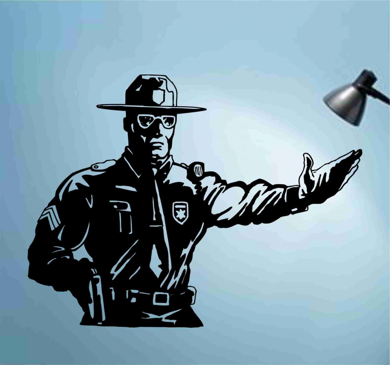 Cop Policeman Police Decal Sticker Wall Vinyl on Luulla