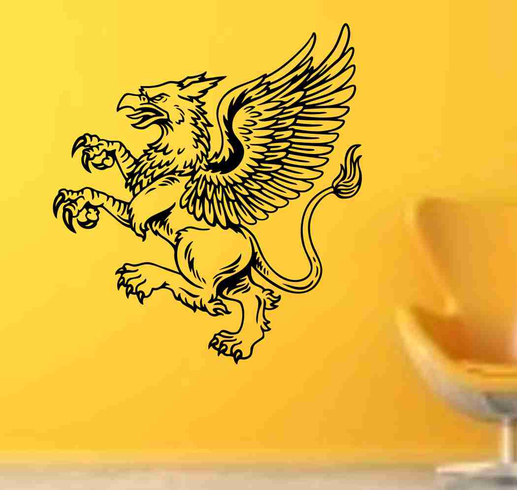 Griffin Version 102 Decal Sticker Wall Art Graphic Dragons Cartoon Head ...