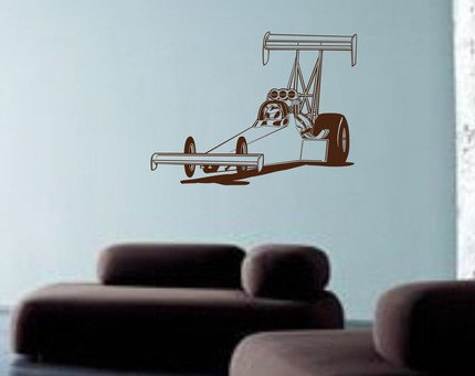 Dragster Decal Sticker Wall on Luulla