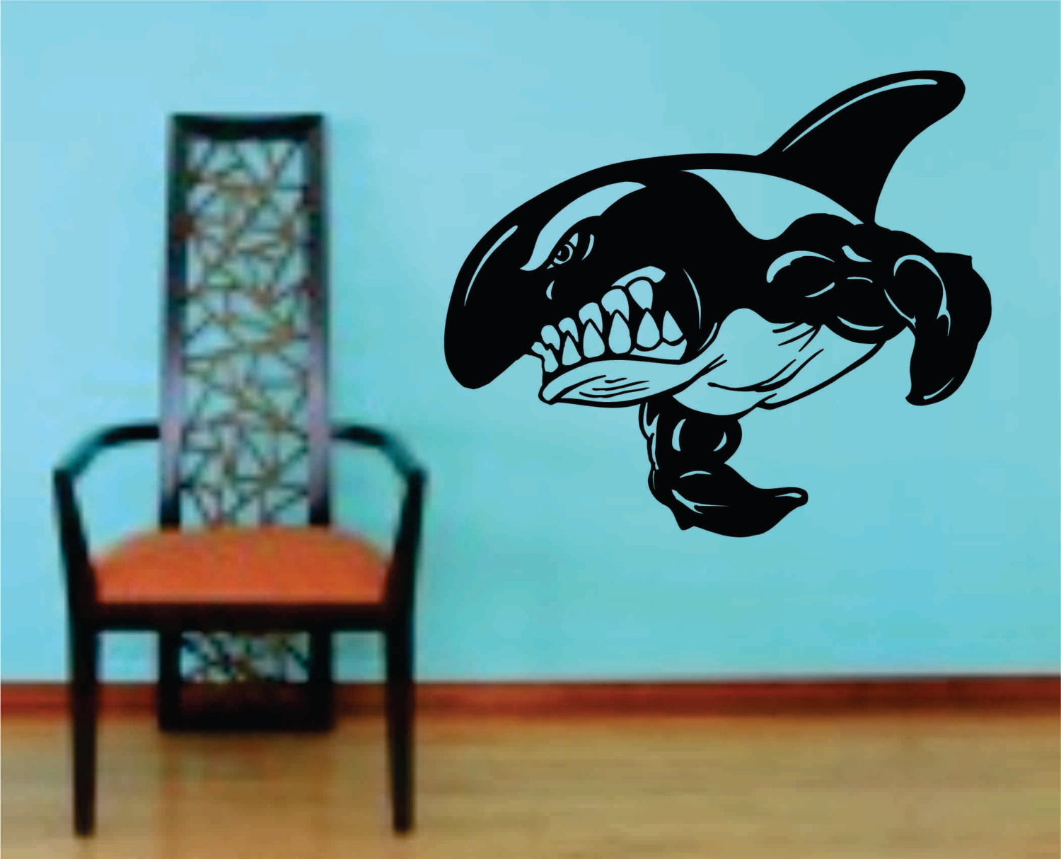 Killer Whale Version 101 Decal Sticker Wall Art Graphic Fish Ocean ...