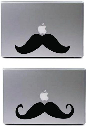 Large Vintage Stache 2 Pack Decal Sticker Laptop Car Window Mustache on ...